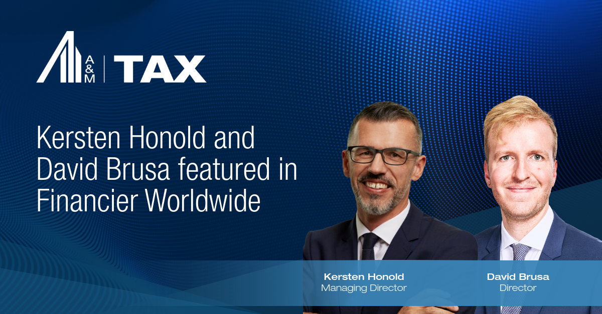 Kersten Honold and David Brusa featured in Financier Worldwide ...